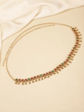 Gleaming Ruby Accent Belly Chain - Gold – Peora