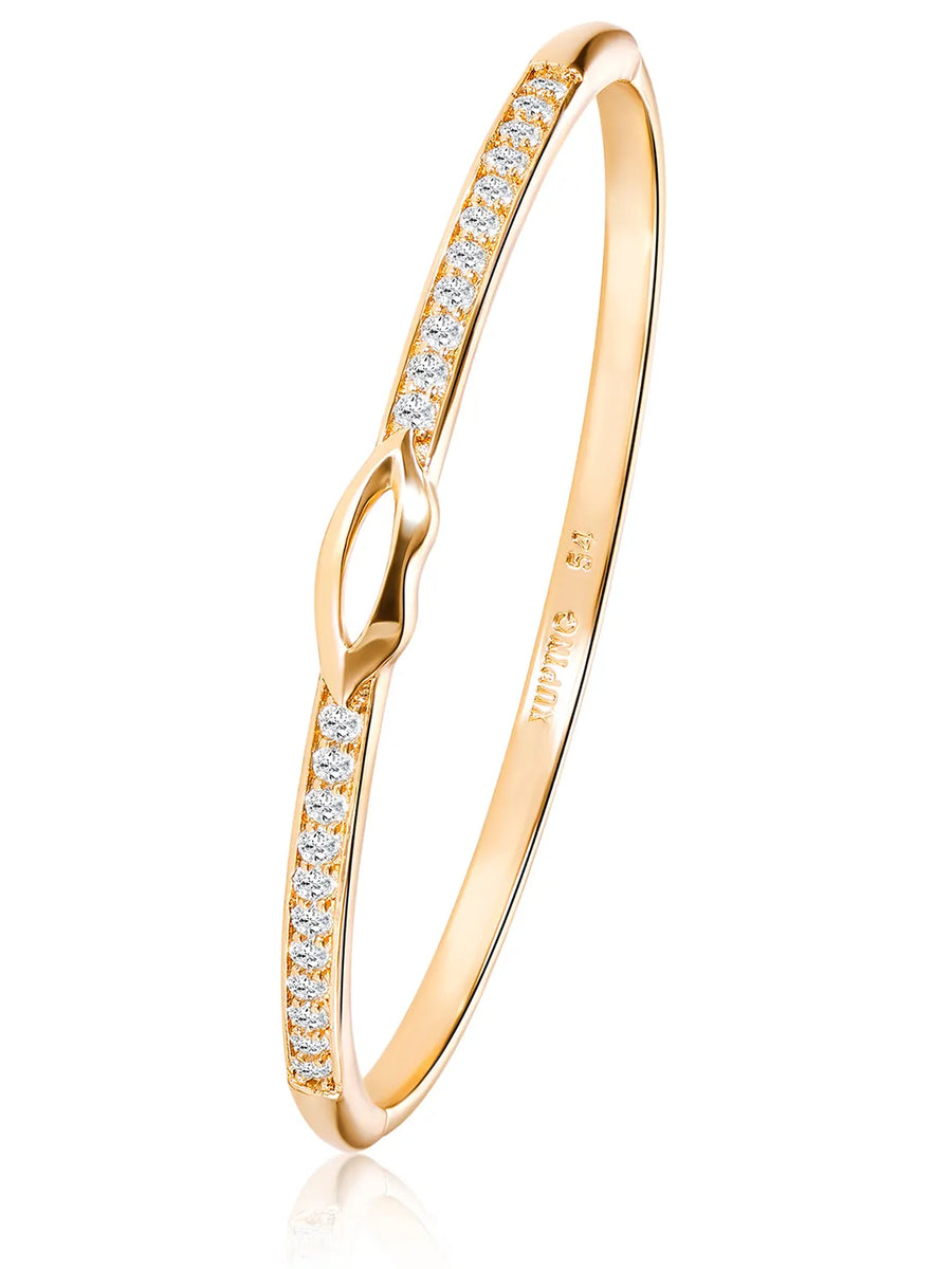 Lover's Promise Tennis Style Gold Kada – Peora