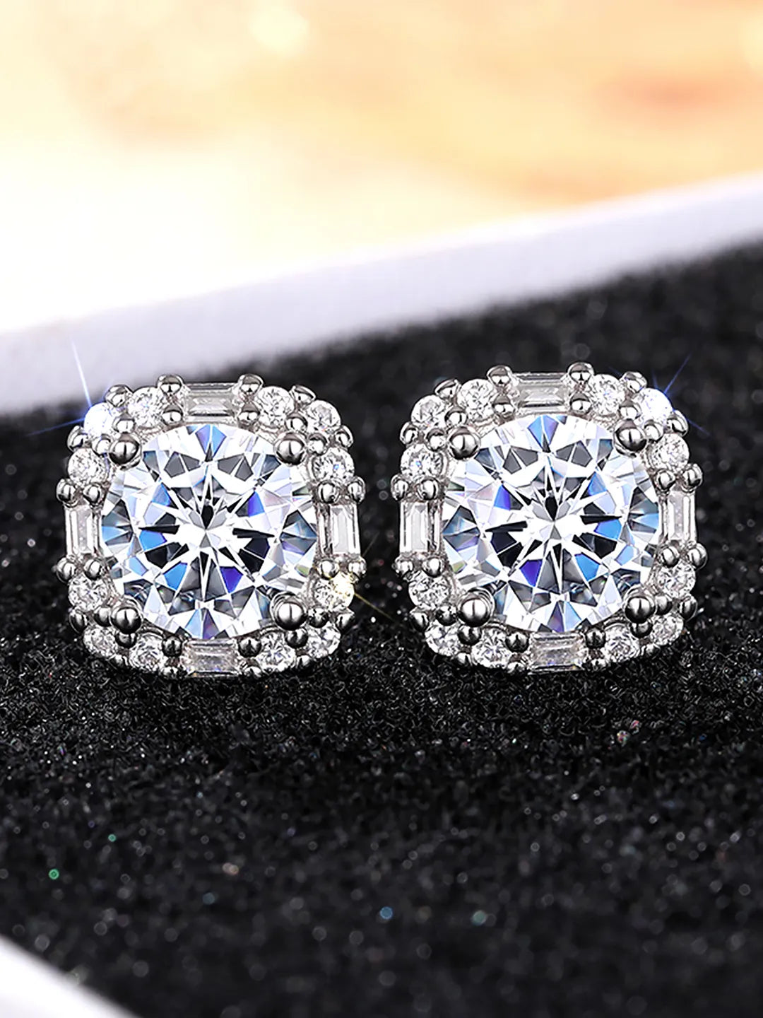 Classic Stud Earrings with Cubic Zirconia &Crystals | Peora